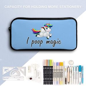 Unicorn I Poop Magic Pencil Case Pencil Pouch Coin Pouch Cosmetic Bag Office Stationery Organizer