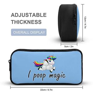 Unicorn I Poop Magic Pencil Case Pencil Pouch Coin Pouch Cosmetic Bag Office Stationery Organizer