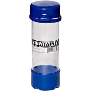 viewtainer tethered cap storage container 2″x6″-blue