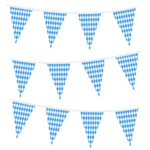 sunshane 32.8 feet oktoberfest bavarian flag pennant banners for oktoberfest party decorations, color 1