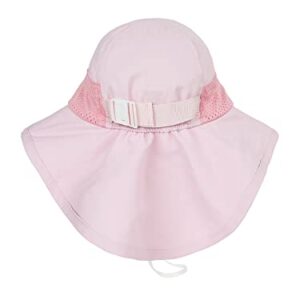 Baby Sun Hat Toddler Kids Girls Sun Hat UPF 50+ Protection Beach Hat Wide Brim Neck Flap Adjustable Fishing Hats for Girls Boys Pink 2-6T