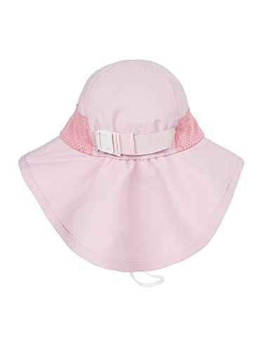 Baby Sun Hat Toddler Kids Girls Sun Hat UPF 50+ Protection Beach Hat Wide Brim Neck Flap Adjustable Fishing Hats for Girls Boys Pink 2-6T