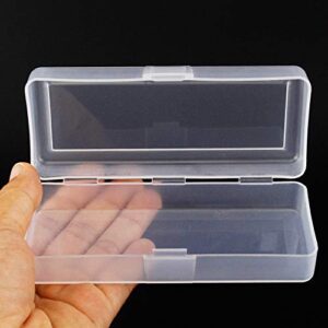 airgoesin 4pcs Small Storage Box Container Desktop Organizer with Lid for Keeping Small Parts, Coints, Screws, Bead, Pencils, Q-Tip, Ornaments, Pills, Herbs, Jewelry Findings (2pcs L + 2pcs S)