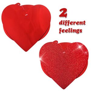 TUPARKA 32 PCS Valentine's Day Glitter Heart Swirl Hanging Decoration for Wedding Party Decorations Valentine's Day Party Supplies