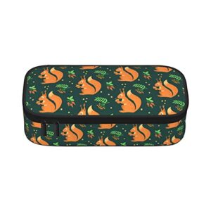 cute squirrel animal pattern pencil case large capacity pencil box pouch cute stationary for teen girls students adult