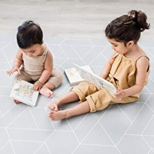 Ofie Mat by LITTLE Bot, Soft Baby Play mat, Reversible Foam Floor mat, Waterproof, 6.5 ft x 4.5 ft, Durable and Non-Toxic (Zen line, Large)