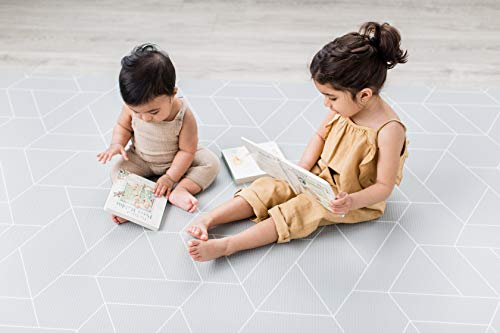 Ofie Mat by LITTLE Bot, Soft Baby Play mat, Reversible Foam Floor mat, Waterproof, 6.5 ft x 4.5 ft, Durable and Non-Toxic (Zen line, Large)