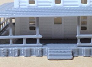 Outland Models Train Railway Layout Country 2-Story House White N Scale 1:160