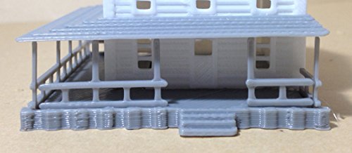 Outland Models Train Railway Layout Country 2-Story House White N Scale 1:160