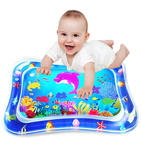 ZMLM Baby Tummy-Time Water Mat - Infant Water Play Mat Water Playmat Sensory Pad Baby Stuff for 3 6 9 12 Months Newborn Toddler Boys Girls Best Gift Fun Indoor Activity Item Game