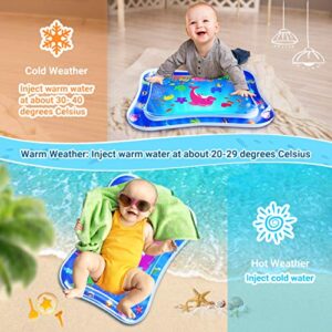 ZMLM Baby Tummy-Time Water Mat - Infant Water Play Mat Water Playmat Sensory Pad Baby Stuff for 3 6 9 12 Months Newborn Toddler Boys Girls Best Gift Fun Indoor Activity Item Game