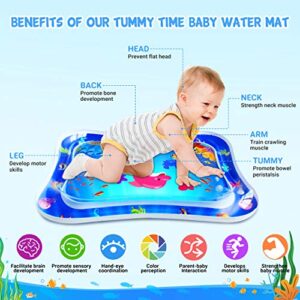 ZMLM Baby Tummy-Time Water Mat - Infant Water Play Mat Water Playmat Sensory Pad Baby Stuff for 3 6 9 12 Months Newborn Toddler Boys Girls Best Gift Fun Indoor Activity Item Game