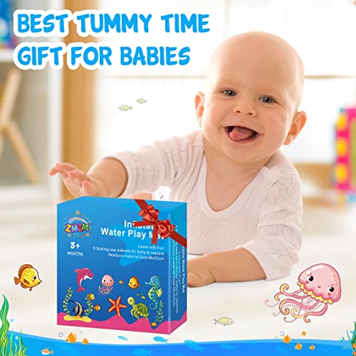 ZMLM Baby Tummy-Time Water Mat - Infant Water Play Mat Water Playmat Sensory Pad Baby Stuff for 3 6 9 12 Months Newborn Toddler Boys Girls Best Gift Fun Indoor Activity Item Game