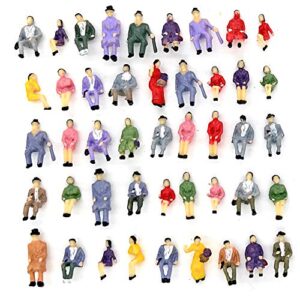 50pcs 1:87 sitting pose model people ho scale hand painted model train park street passenger people figures