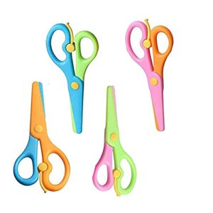 art scissor 6 pcs, shape scissors designs pattern craft art for diy photos album scrapbooking colorful decorative set, great teachers, scrapbooking, kids design (colorful-2)