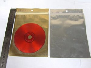 200 gold/silver 2 tones aluminum foil mylar 5.5×7″ recloseable bag/clear front ga-2 us seller ship fast