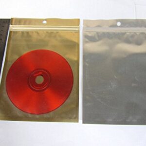 200 Gold/Silver 2 Tones Aluminum Foil Mylar 5.5x7" Recloseable Bag/Clear Front GA-2 US Seller Ship Fast