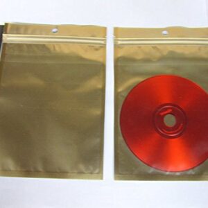 200 Gold/Silver 2 Tones Aluminum Foil Mylar 5.5x7" Recloseable Bag/Clear Front GA-2 US Seller Ship Fast