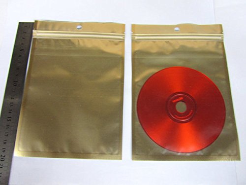 200 Gold/Silver 2 Tones Aluminum Foil Mylar 5.5x7" Recloseable Bag/Clear Front GA-2 US Seller Ship Fast