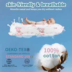 Baby Lounger Cover for Dockatot Deluxe + | 100% Cotton Hypoallergenic Newborn Premium Quality Spare Cover(Cover Only) (Rose)