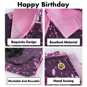 PAKBOOM Happy 54th Birthday Banner Backdrop - 54 Birthday Party Decorations Supplies for Women - Pink Purple Gold 4 x 6ft