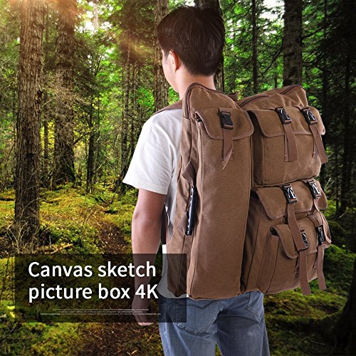 Middle 4K Canvas Drawing Board Bag, Artist Portfolio Backpack Bag Multi-functional Sketchpad Art Bag for Drawing Sketching