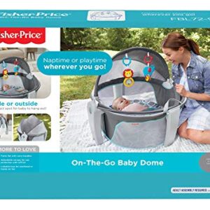 Fisher-Price On-the-Go Baby Dome Bubbles, travel portable play space and napping spot with canopy [Amazon Exclusive]