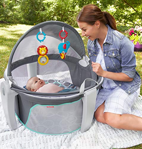 Fisher-Price On-the-Go Baby Dome Bubbles, travel portable play space and napping spot with canopy [Amazon Exclusive]