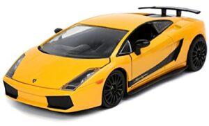 jada toys fast & furious 1:24 lamborghini gallardo superleggera die-cast car yellow, toys for kids and adults