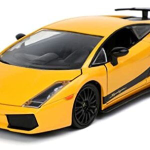 Jada Toys Fast & Furious 1:24 Lamborghini Gallardo Superleggera Die-cast Car Yellow, Toys for Kids and Adults