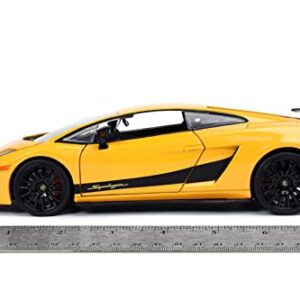 Jada Toys Fast & Furious 1:24 Lamborghini Gallardo Superleggera Die-cast Car Yellow, Toys for Kids and Adults