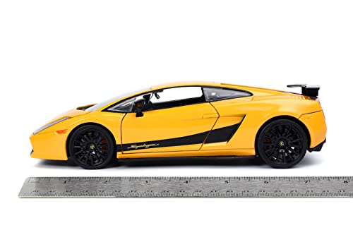 Jada Toys Fast & Furious 1:24 Lamborghini Gallardo Superleggera Die-cast Car Yellow, Toys for Kids and Adults