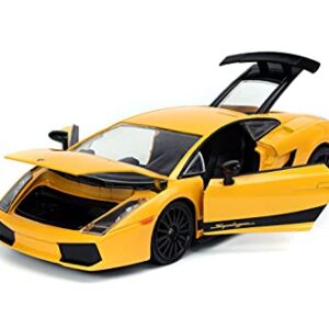 Jada Toys Fast & Furious 1:24 Lamborghini Gallardo Superleggera Die-cast Car Yellow, Toys for Kids and Adults