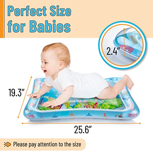 Mr. Pen- Inflatable Tummy Time Water Mat, Water Mat for Babies, Infant Water Mat, Baby Water Pad, Water Tummy Time Mat, Baby Water Mat Tummy Time, Baby Mat for Floor Tummy Time