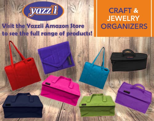 Yazzii Crafters Mini Organizer Tote Bag - Multipurpose Storage Organizer for Crafts, Cosmetics, & Jewelry