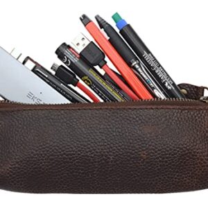 The Antiq: Leather Pencil Pouch, Leather Pen Case, Zipper Pen Case, USB Hub Case, Artist Tool Case, Mobile Charger Case, Coin Case/Pouch, Marker Pouch/Case Useful for students and office purposes