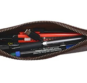 The Antiq: Leather Pencil Pouch, Leather Pen Case, Zipper Pen Case, USB Hub Case, Artist Tool Case, Mobile Charger Case, Coin Case/Pouch, Marker Pouch/Case Useful for students and office purposes