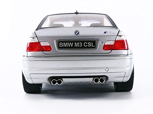 Solido S1806503 1:18 2003 BMW E46 CSL Coupe-Silver Grey Collectible Miniature car