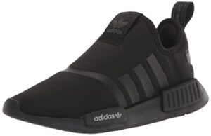 adidas originals baby nmd 360 sneaker, black/silver metallic/white, 6 us unisex infant