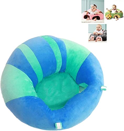 XIGUI Baby Support Seat, 18x12inch Blue Baby Support Seat Sofa Plush Soft Animal Shaped Baby Learning to Sit Chair Keep Sitting Posture Comfortable Infant Sitting Chair for 3-11Months up Baby