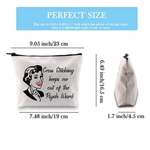 GJTIM Needleworker Gift Sewing Lover Gift Sewing Project Bag Cross Stitch Project Bag Accessories Case for Cross Stitch Lovers (Cross Stitching Bag)