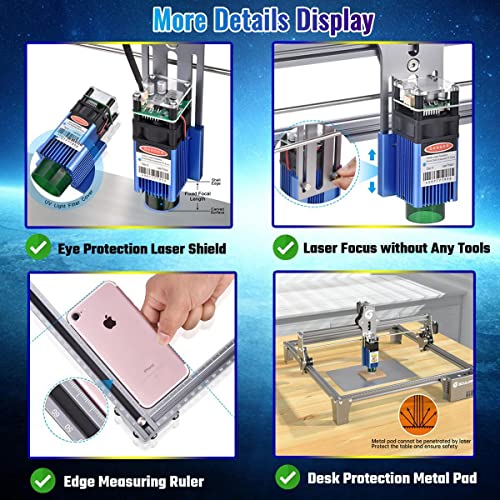 SCULPFUN S6 Pro Laser Engraver, 60W Laser Engraving Machine for Wood and Metal, Acrylic, 5.5W Output Power DIY Laser Cutter, Logo and Pattern Laser Marking Machine, Gifts for Him (S6 Pro Engraver)