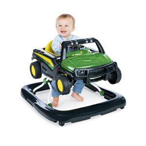 john deere 4-in-1 gator baby walker, push walker activity center, authentic gator design, easy fold frame, green age 6 months+