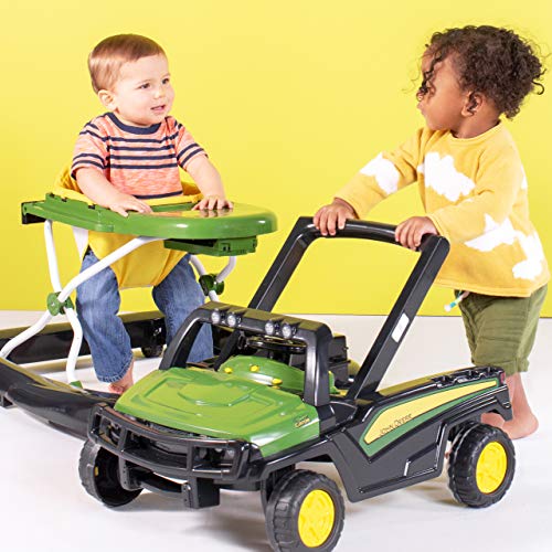 John Deere 4-in-1 Gator Baby Walker, Push Walker Activity Center, Authentic Gator Design, Easy Fold Frame, Green Age 6 Months+