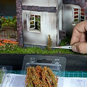 2 Boxes Long Shrub Vegetation Groups Bush Model Grass Tufts Miniature Static Scenery Model Aritificial Plants for DIY Architecture Building Model Railway Train Diorama Garden Scenery Landscape Layout