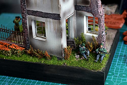 2 Boxes Long Shrub Vegetation Groups Bush Model Grass Tufts Miniature Static Scenery Model Aritificial Plants for DIY Architecture Building Model Railway Train Diorama Garden Scenery Landscape Layout