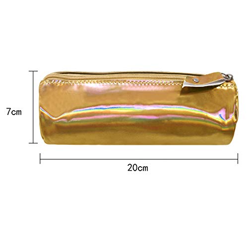 Mily Hologram Pencil Case Wrap Comestic Bag (Gold)