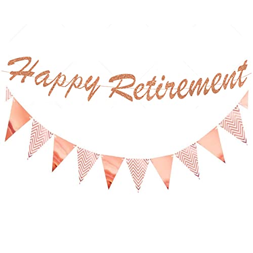 Retirement Banner Hanging Retirement Flag Creative Retirement Bunting for Wall and Balcony