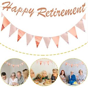 Retirement Banner Hanging Retirement Flag Creative Retirement Bunting for Wall and Balcony