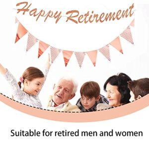 Retirement Banner Hanging Retirement Flag Creative Retirement Bunting for Wall and Balcony